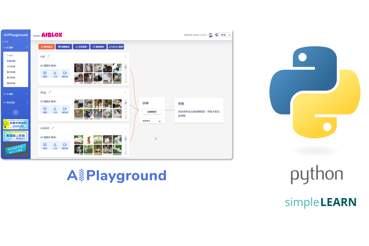 機器學習範例程式說明|透過 Python 程式使用 Ai Playground 所訓練模型 Simplelearn